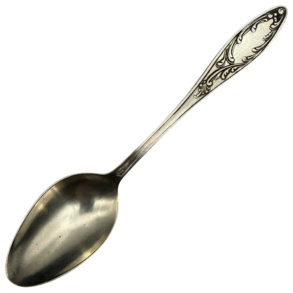 Ложка десертная "Пламя" (набор 6 штук), 17.5 см, 1962-1991 гг, МНЦ, Кольчугино, СССР