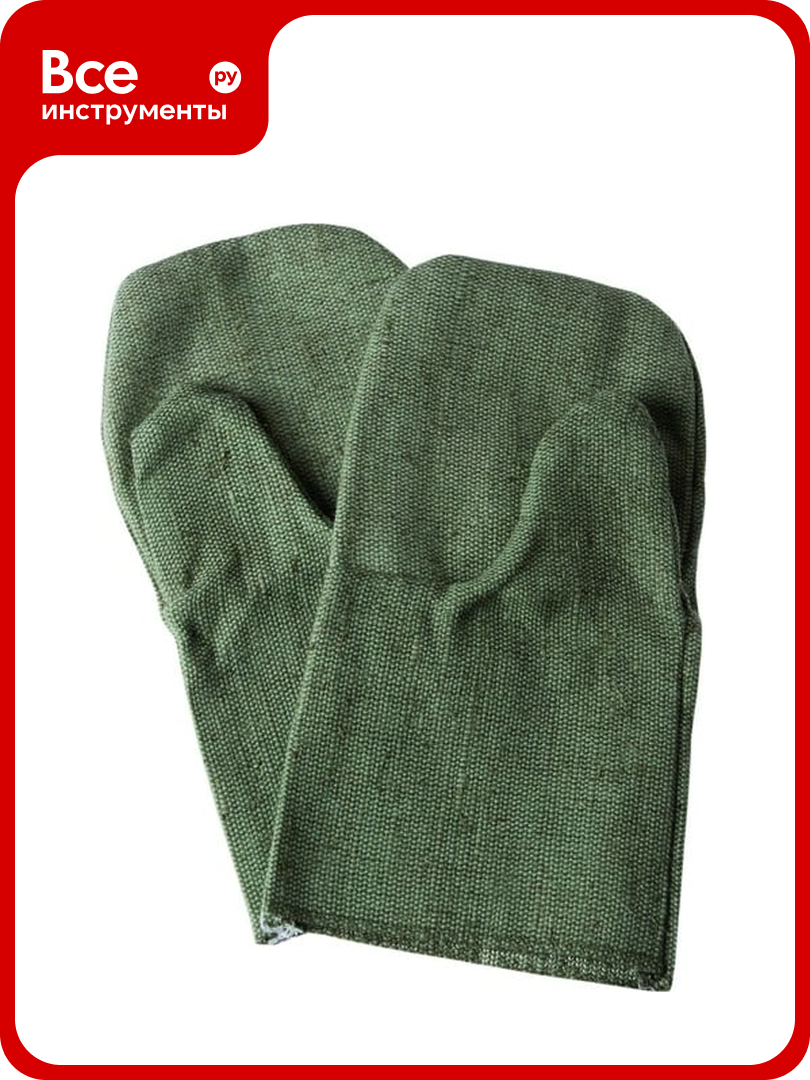 Брезентовые рукавицы РемоКолор 24-4-004, зеленые, без утеплителя, общего назначения, из брезента для открытого воздуха