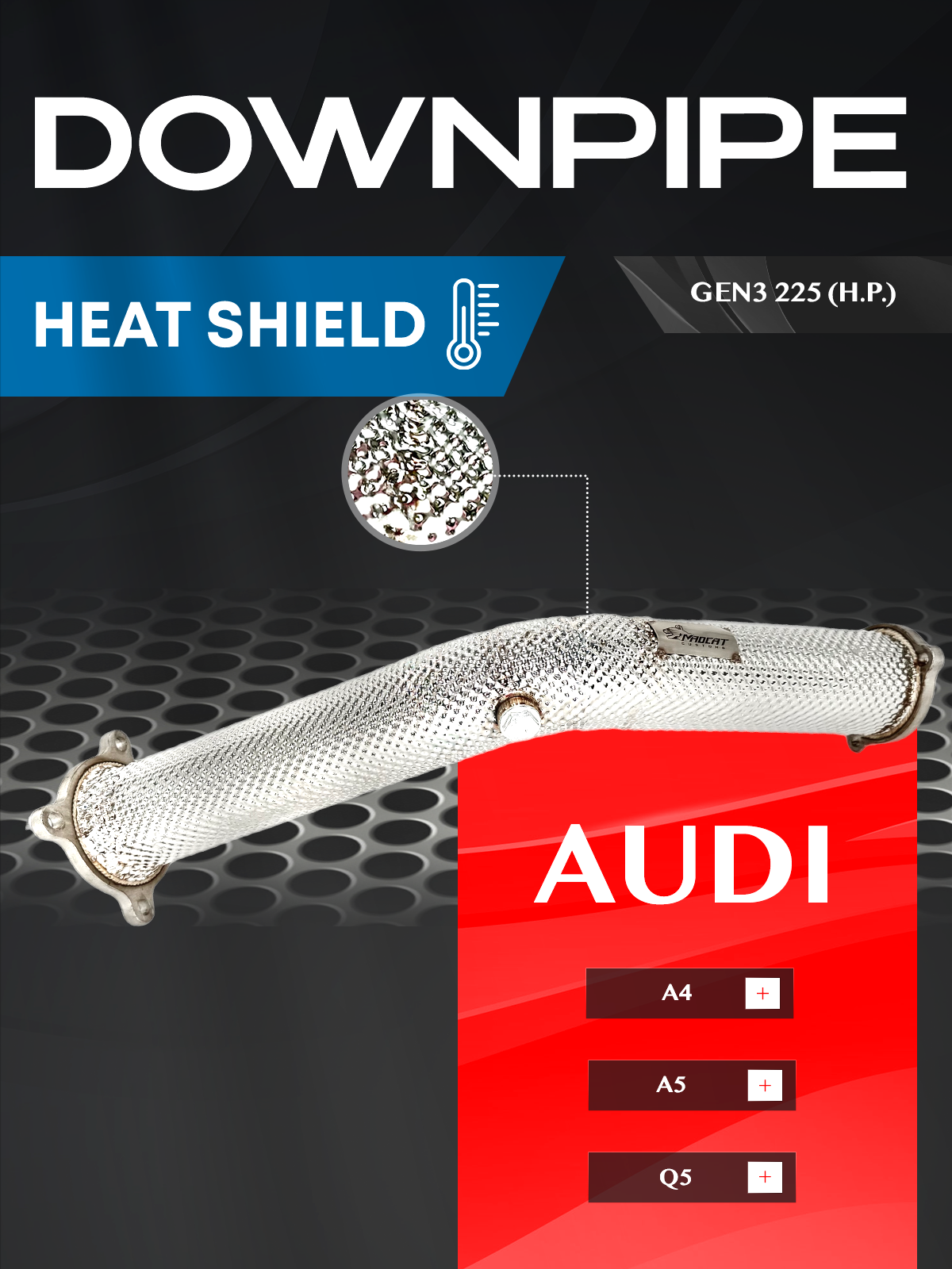 Даунпайп Audi A4 A5 Q5 Gen2 Gen3 Heat Shield