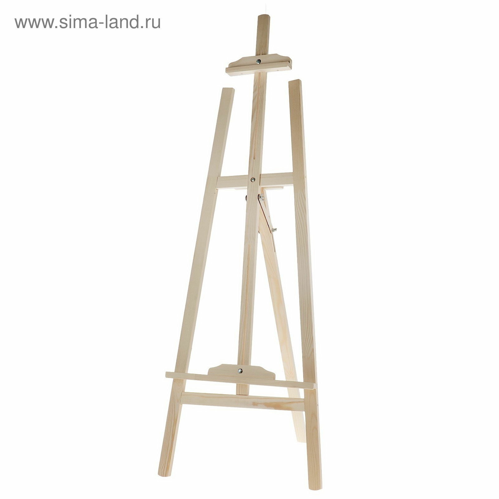 Мольберт тип "Лира" 145 x 52 см, с бегунком, разобранный, неокрашенное дерево