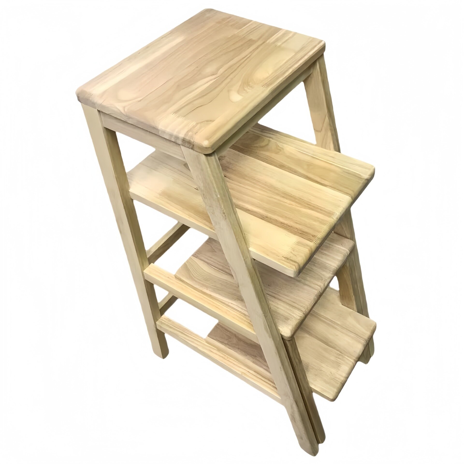 Производитель поставляет новую модель 2025 года, табурет-лестница из массива дерева, четырехступенчатая лестница, подставка для цветов, многофункциональная лестница для дома
