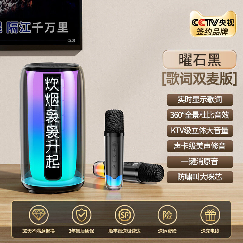 Караоке-система с микрофоном, Bluetooth, беспроводная, домашний KTV, все в одном