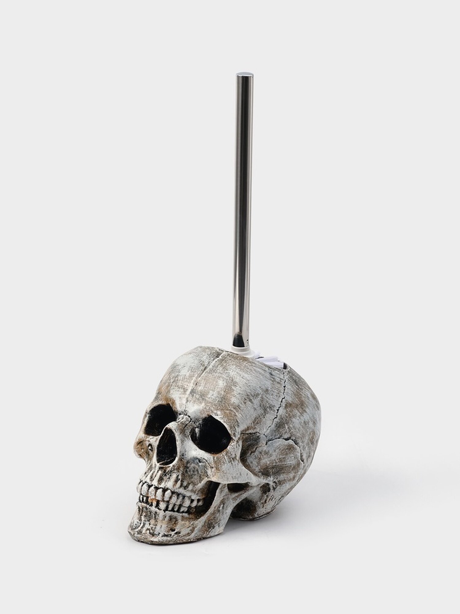 Подставка под ёрш "Череп" 16х15х22см (ершик н/сталь) 4763778