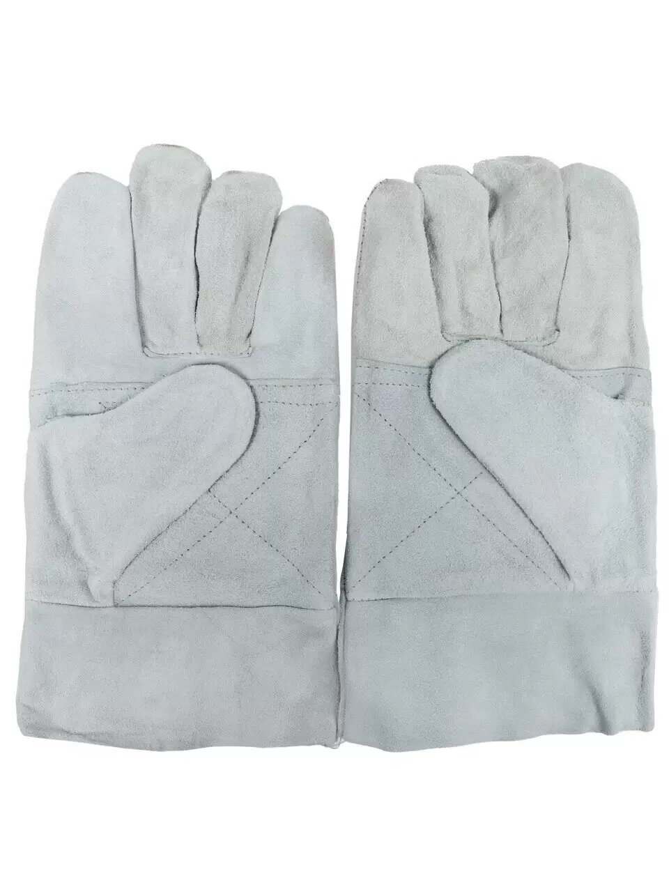 Перчатки-краги Профессионал спилковые, длина 25 см, серая основа, укороченные