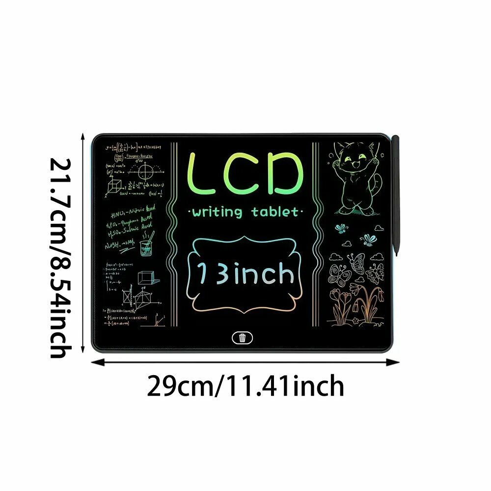 Новогодний ограниченный подарок: Электронная доска для рисования 11, 13, 16 дюймов стираемая, портативная, универсальна для подростков и взрослых, необходима для офиса и школы, граффити