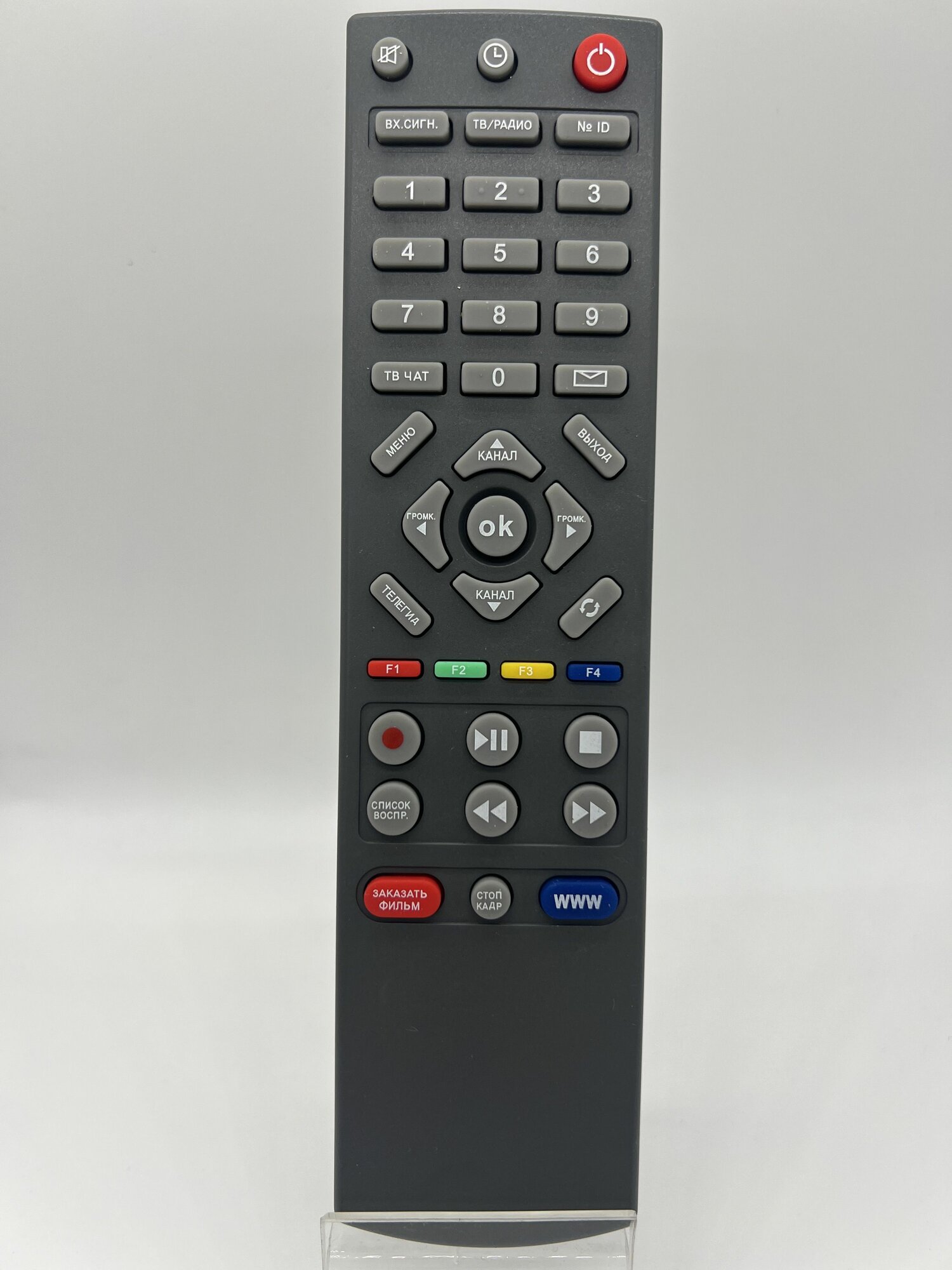 Пульт управления Триколор RC8300N для спутникового ресивера General Satellite GS8300N, серый