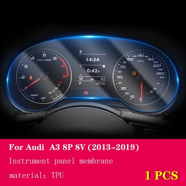 Мембрана для салона автомобиля, приборная панель, ЖК-экран, фотоотделка, установка против царапин для Audi A3 8P 8V 2013-2019