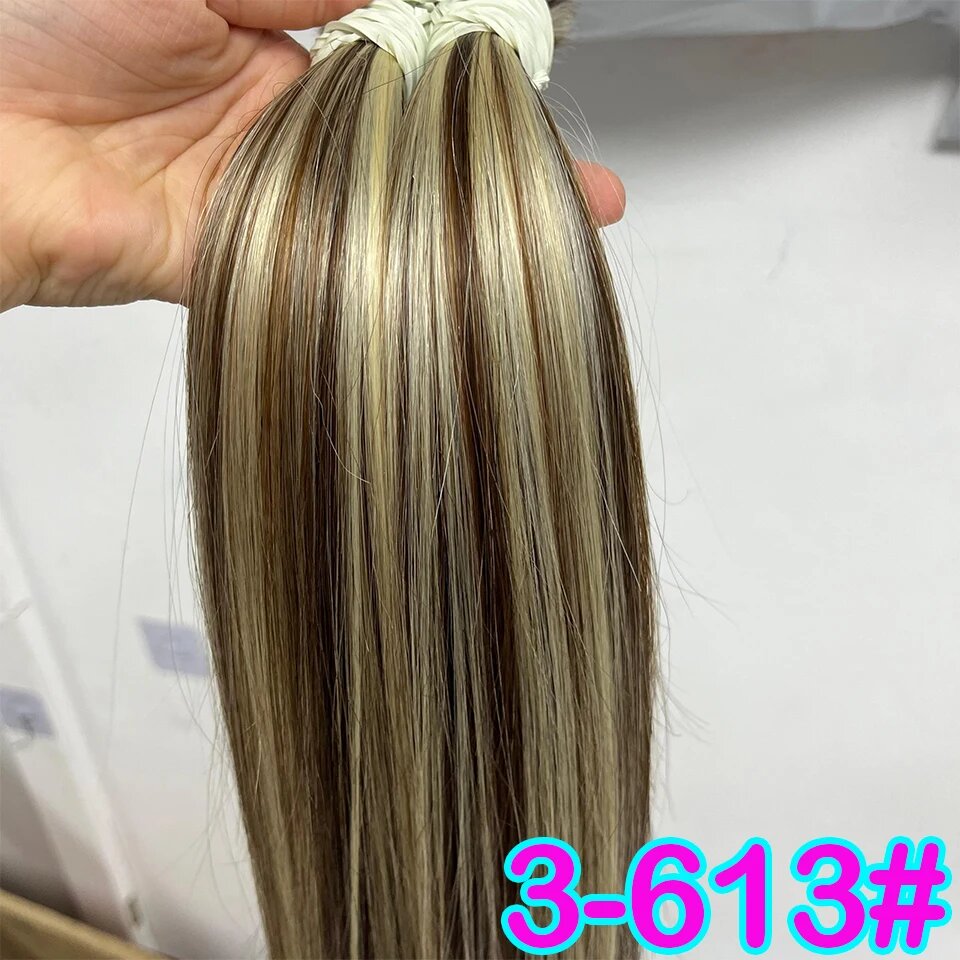 Светло-коричневые прямые волосы Remy 3-613, 30 дюймов (75 см), 50г