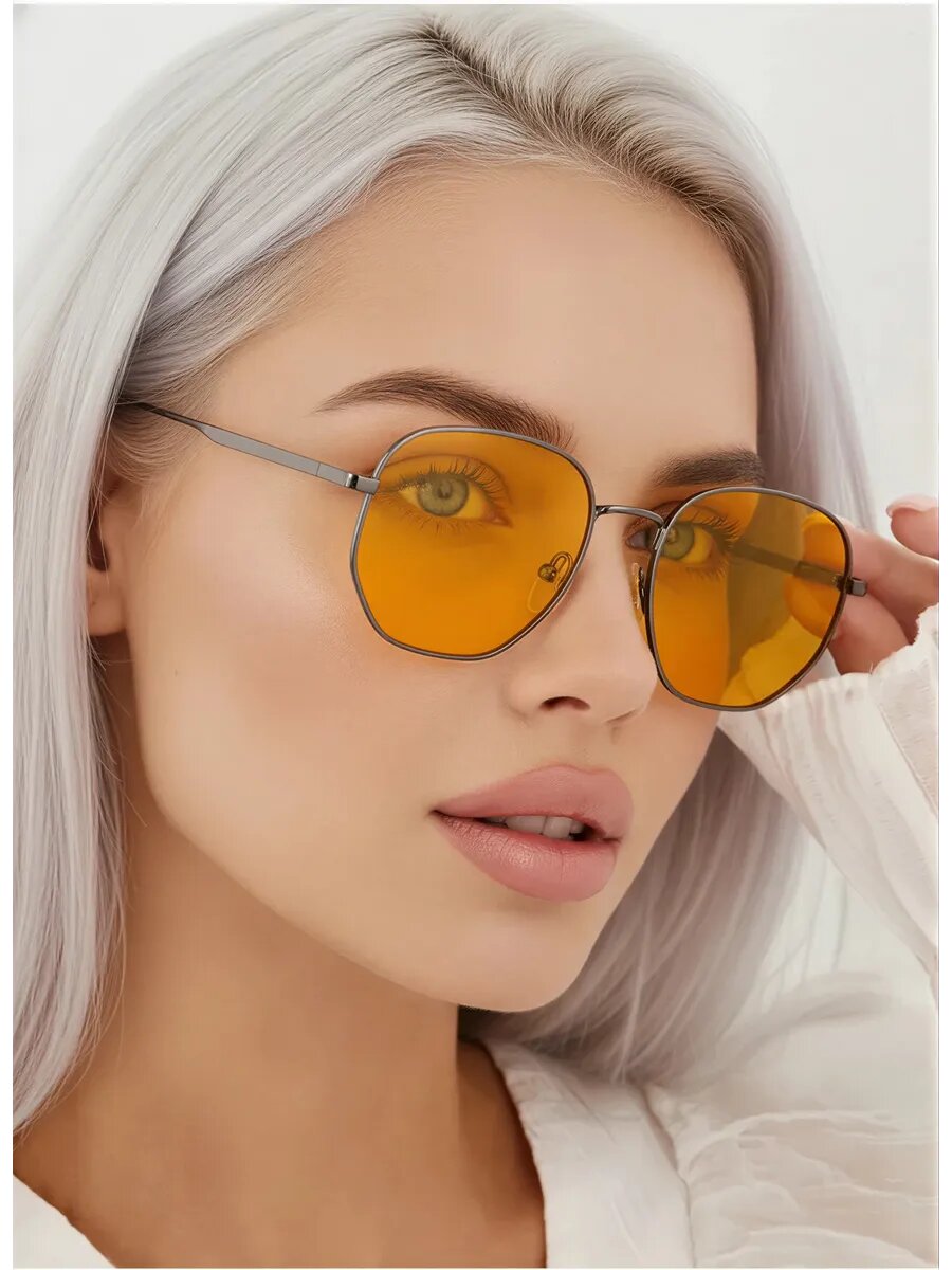 Очки Babilon "Антифары", антибликовые, металлические, пластиковые линзы