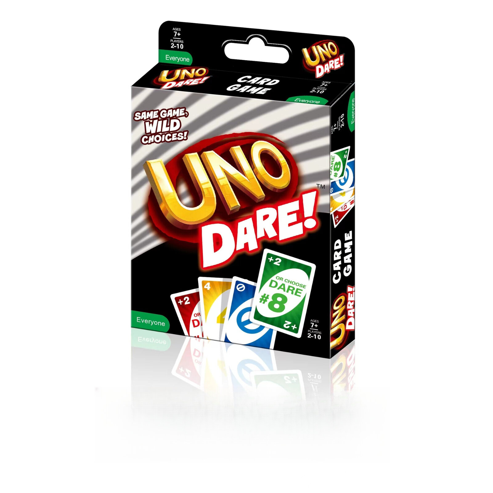 Игра в карты UNO No Mercy, настольная игра для нескольких игроков, погона для развлечения, друзья, семья, добавляет 56 дополнительных карт, специальные правила, супер-трёхмерные картые карты, правило стопки, карты '7' и '0', правило милосердия, в