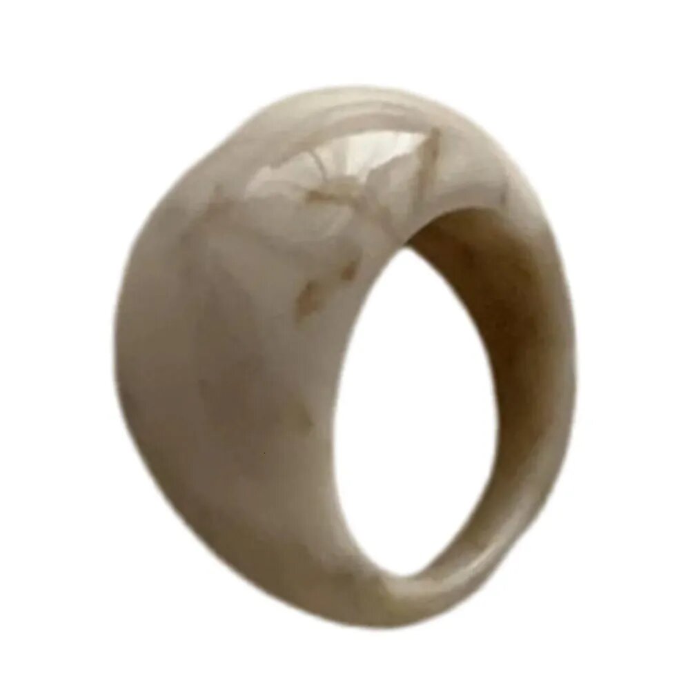 Полированное кольцо из смолы, Белый цвет слоновой кости