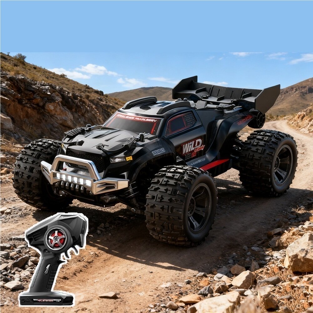 1/18 4WD высокоскоростная угольная щетка с дистанционным управлением, автомобиль, яркие светодиодные фонари, внедорожник, игрушки для мальчиков, детские рождественские подарки