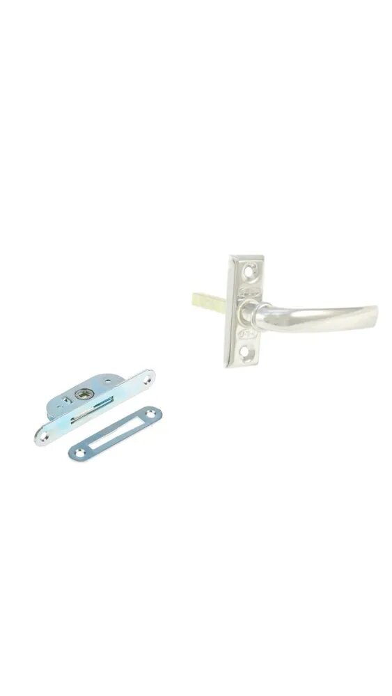 Комплект для деревянных окон (Ручка декоративная, завертка), цвет - хром.