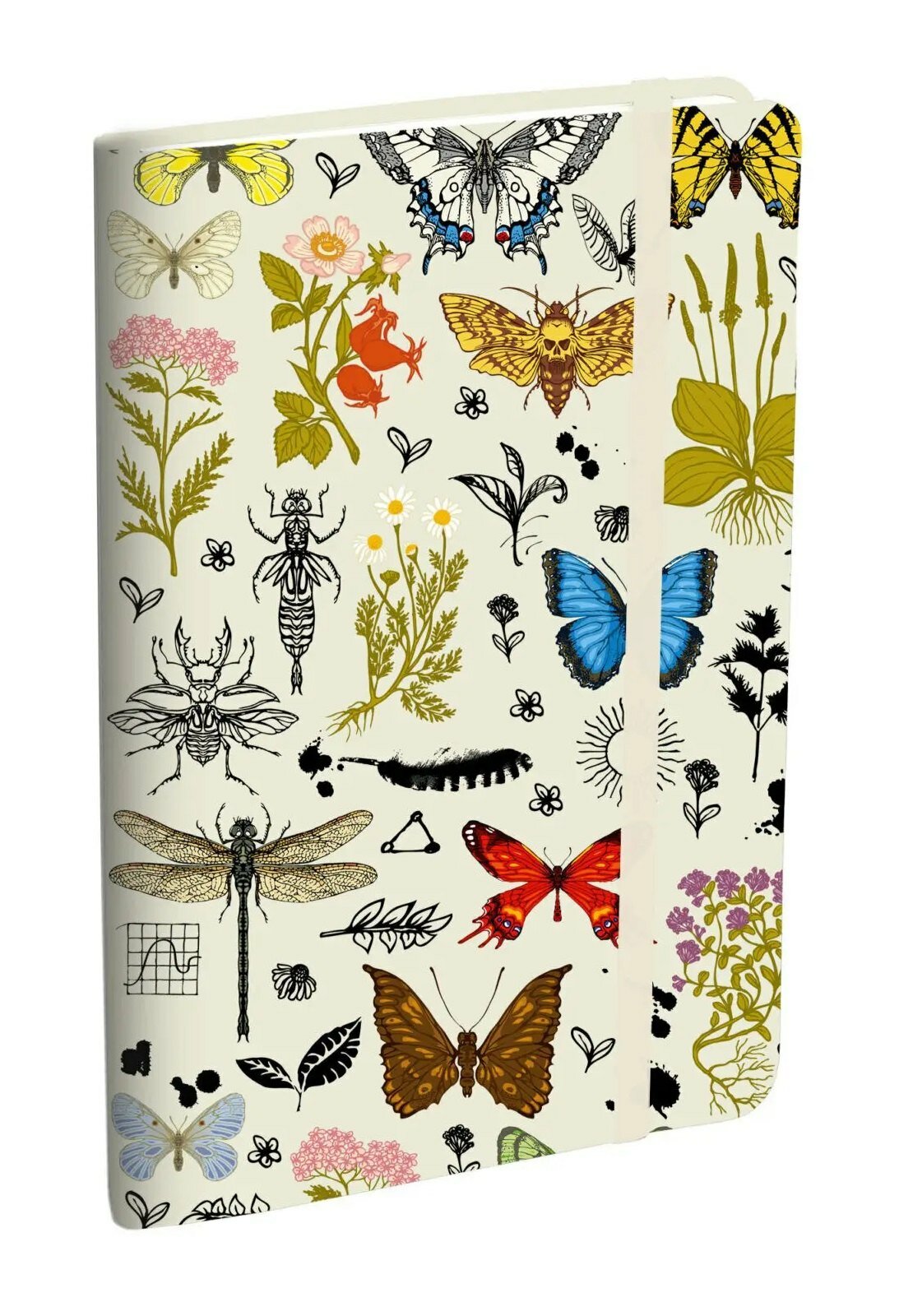 Записная книжка А6 120л лин. "IN JOY. №5" 7Б, иск. кожа, скругл. углы, ляссе, резинка, петлля для ручки, карман на задн. форзаце, инд. уп.