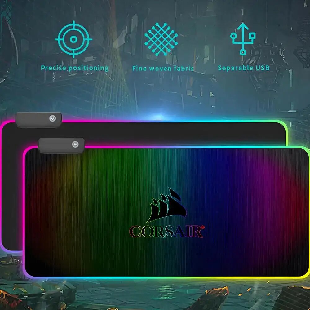 CORSAIR Comtuper RGB Коврик для мыши RGB1000x500x4mm, BLACK9