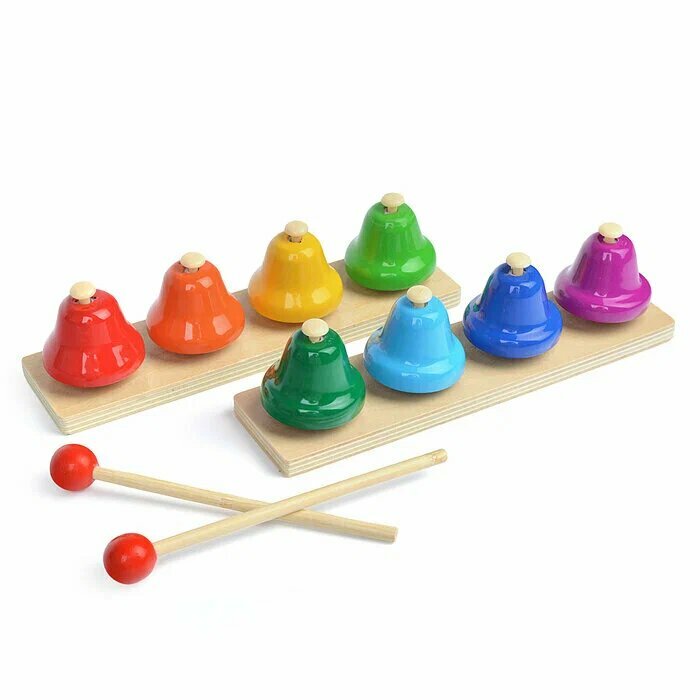 Музыкальные инструменты Щепочка Набор деревянных восьмитоновых колокольчиков D1861