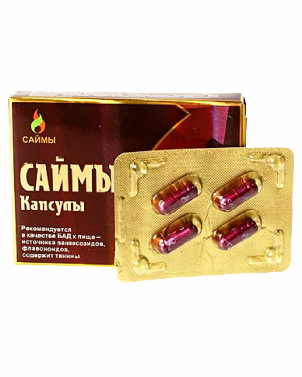БАД "Саймы", для мужского здоровья, 500мг, 4 капсулы, 1 шт. в упаковке — фото 1