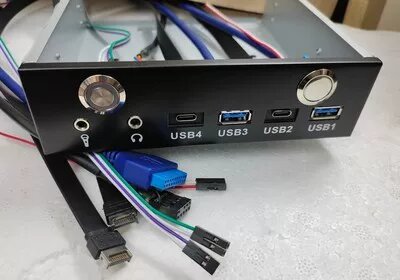 Панель аудиоразъемов для материнской платы с разъемами USB 3.0, 2.0, Type-C 3.2, 3.1, слотом для оптического привода,