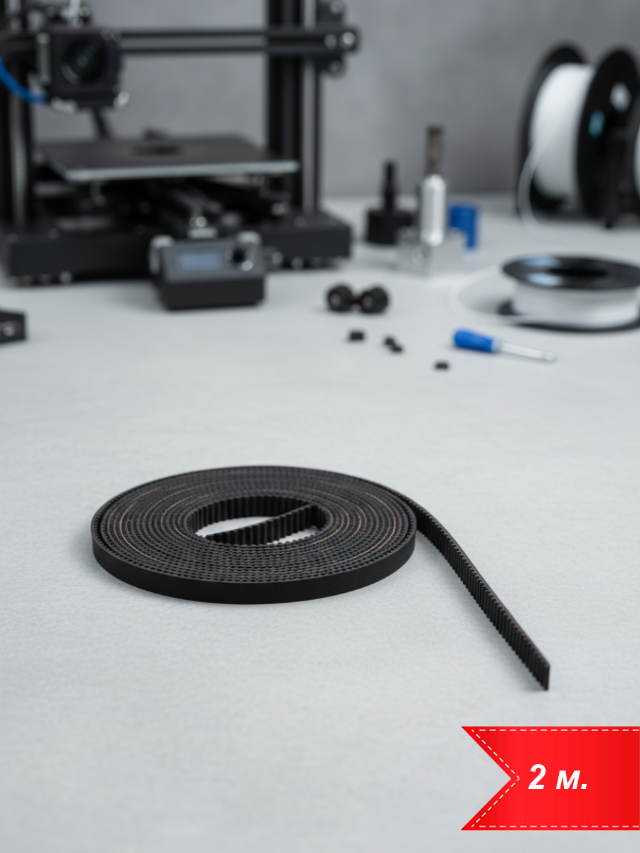 Зубчатый ремень GT2 6 мм, Powge (2 м.)