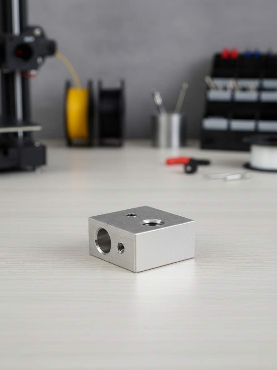 Нагревательный блок MK8 из алюминия для 3D-принтеров