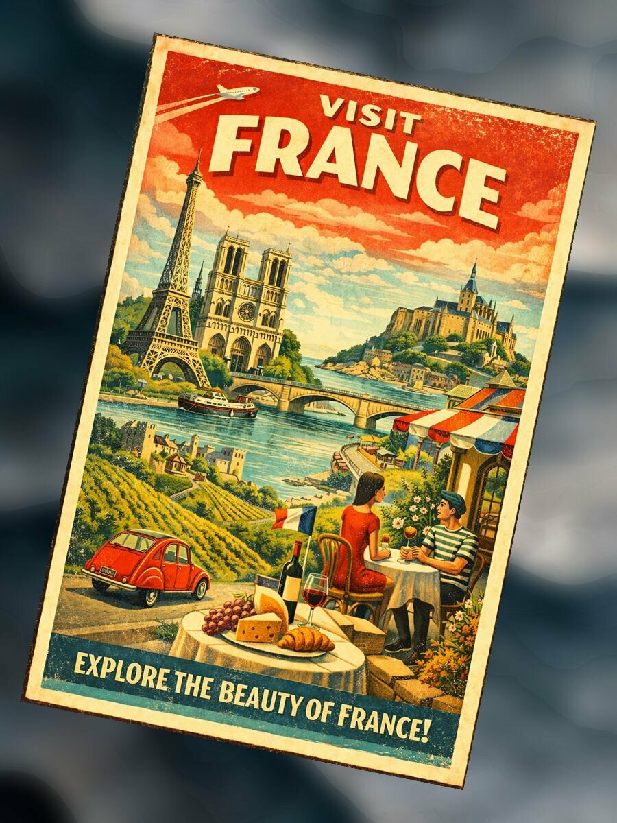 Постер "Travel: Франция", 29.7х42см, А3, глянцевый