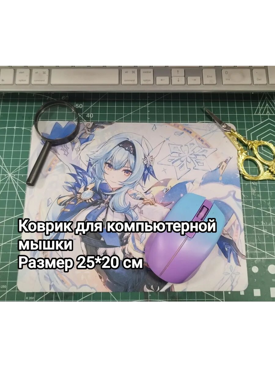 Игровой коврик "Genshin Impact", нескользящий, размер 20x25 см