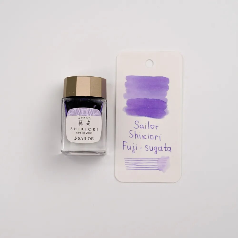 Чернила Sailor Shikiori Fuji-sugata для перьевых ручек 20 мл. Лавандово-синий цвет.