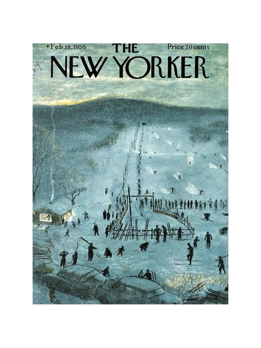 Постер New Yorker Нью Йоркер февраль, 40 x 50 см, бумага, без рамы