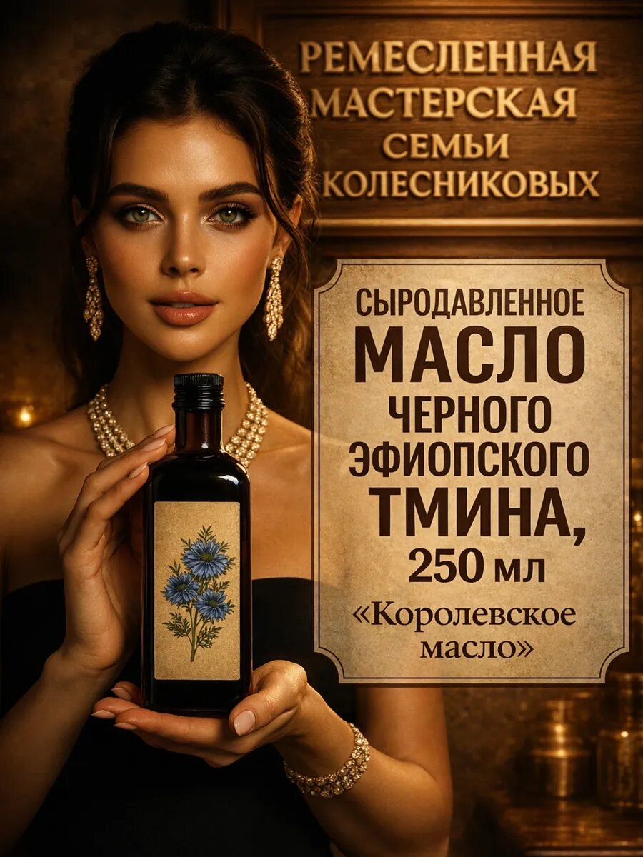 Сыродавленное масло черного тмина(Эфиопские семена) 250 мл