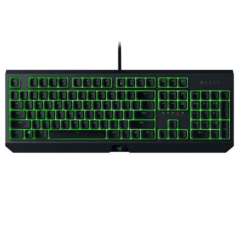 Клавиатура унисекс Razer BlackWidow Spider Стандартная проводная игровая, Green Switch, 104 клавиши, квадратные колпачки с цифрами