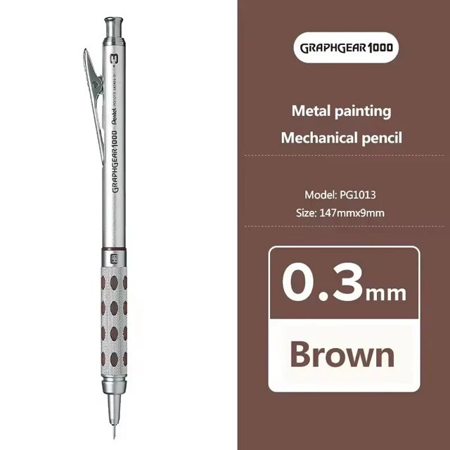 Механический карандаш Pentel Graphgear 1000 0,3/0,5/0,7/0,9 мм 1pcs PG1013