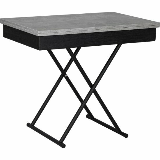 Стол-трансформер Мебелик Лерон ателье светлое/черный