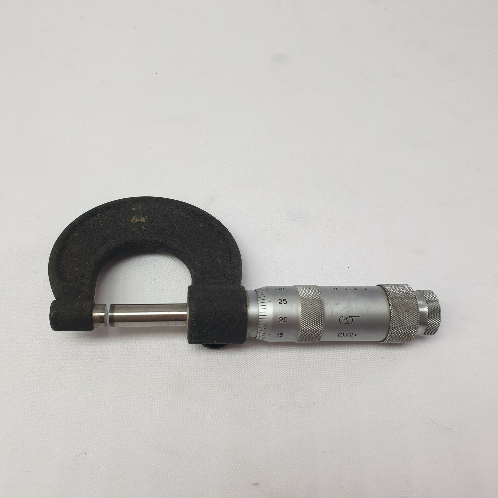 Винтажный микрометр трубный МК-25, нержавейка. СССР