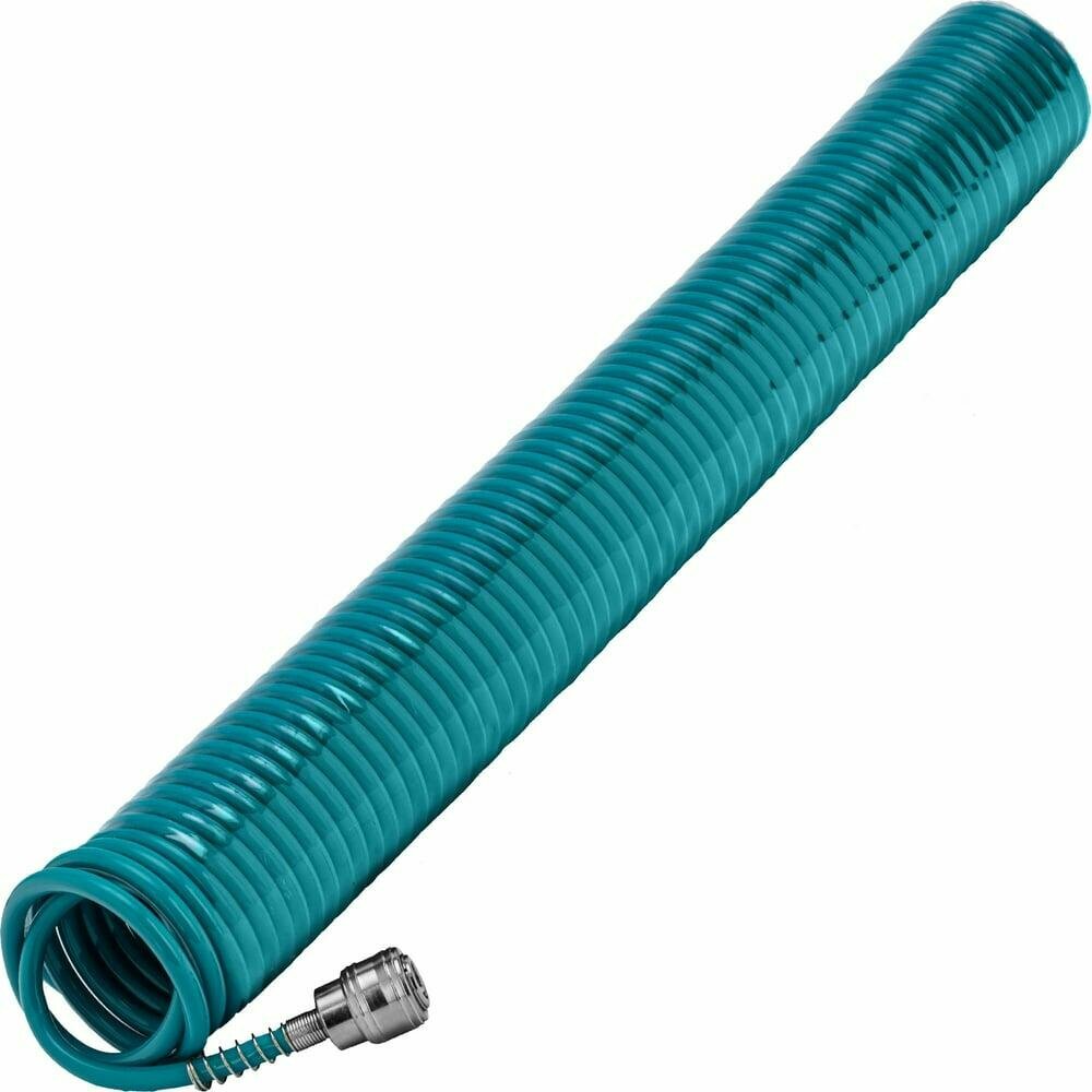 Полиуретановый спиральный шланг с быстросъемными соединениями (6х8 мм; 15 м) Stels 57009