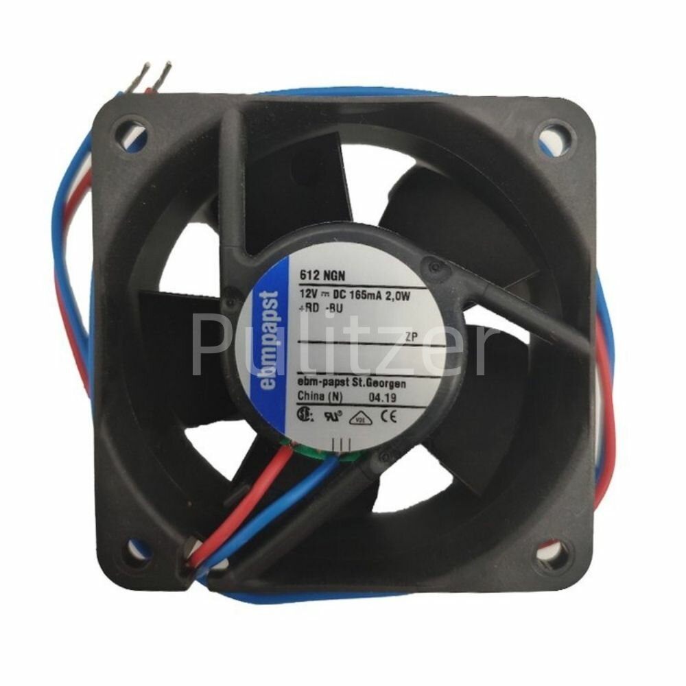 Ebmpapst 612NGN 60*60*25 мм компактный осевой охлаждения вентилятор 12 В 0.165A 2,0 Вт 5100 об/мин