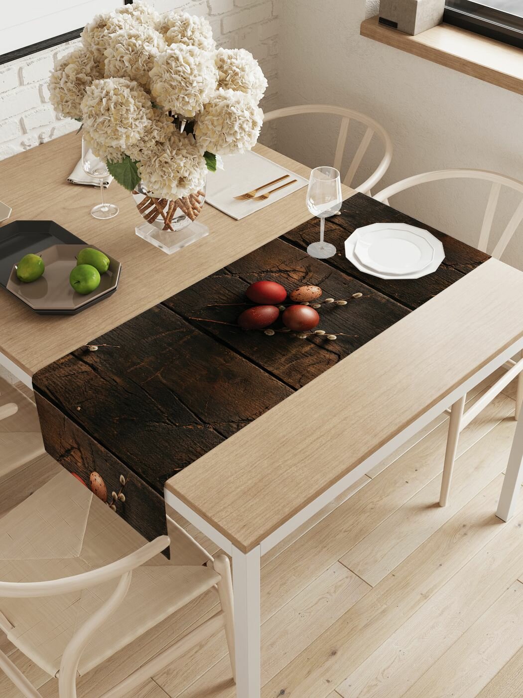 Дорожка водоотталкивающая на стол "Канун Пасхи" 145х40 см, JoyArty, серия Пасха