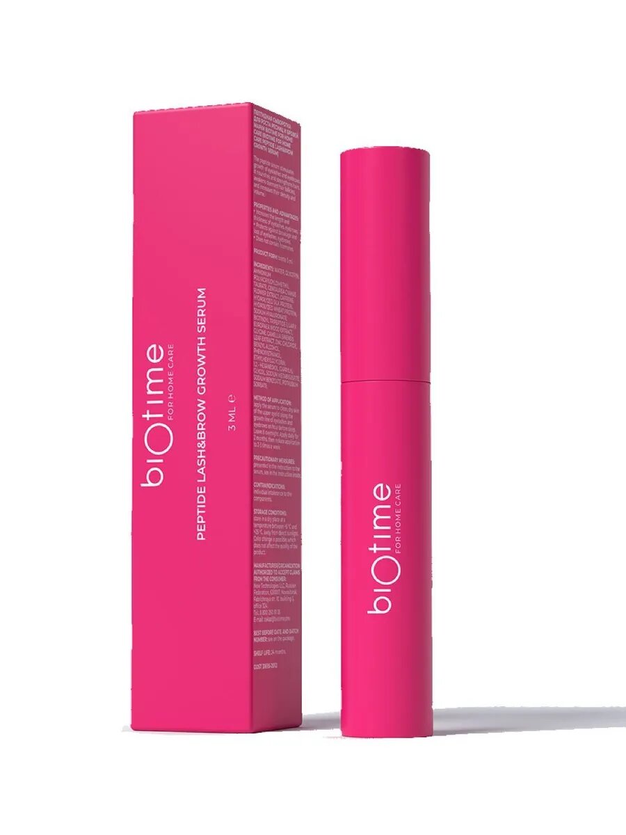 Biotime Пептидная сыворотка для роста ресниц и бровей, 3 мл,