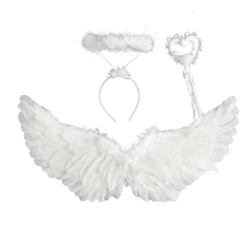 Детский костюм для девочек: крылья, ободок и волшебная палочка, Ангел из трех частей tr