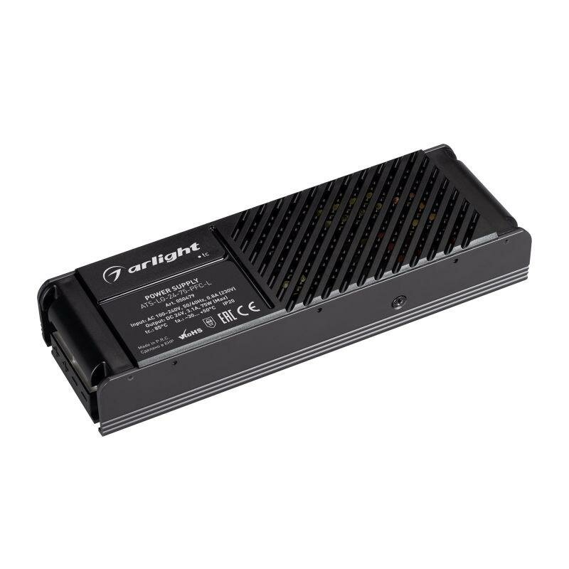 Блок питания ATS-LG-24-75-PFC-L 24В 3.1А 75Вт IP20 сетка Arlight 050479