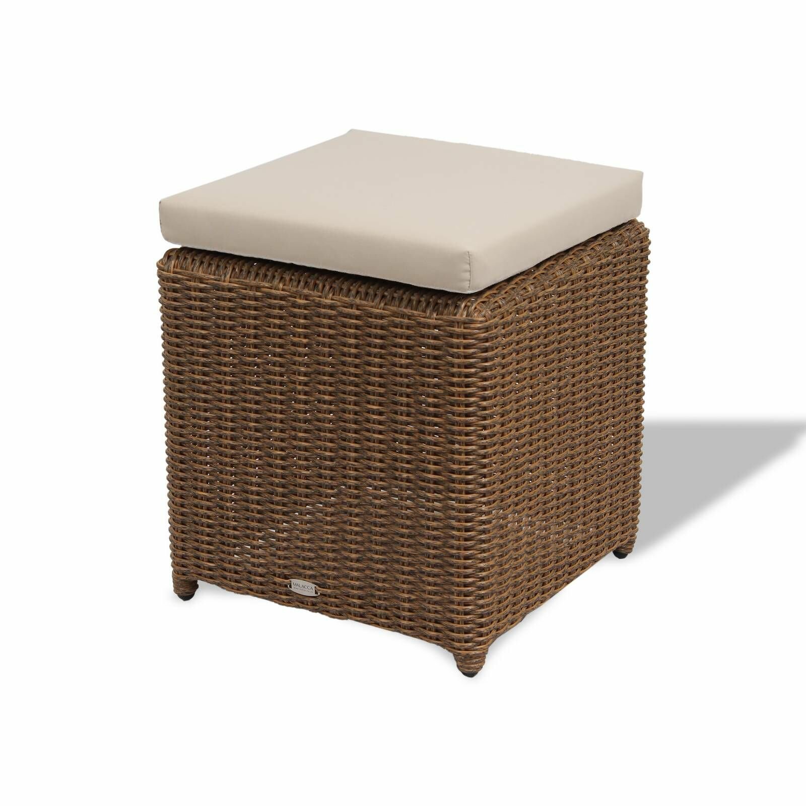 Пуф Палермо из искусственного ротанга от Malacca размер 450х450х450 мм