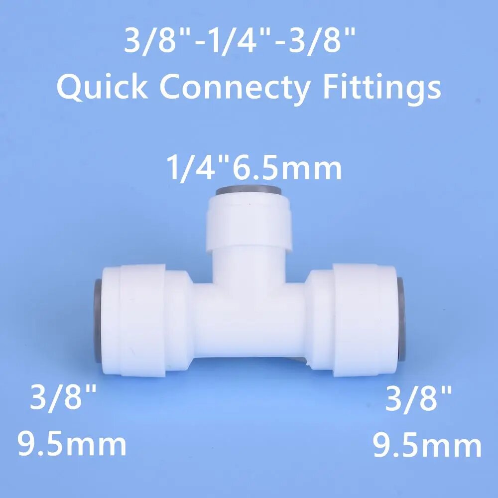 Тройник Т-образного типа RO Фитинг для воды с наружной и внутренней резьбой Быстрое соединение 1/4 3/8 Соединитель для шланга Фильтр для воды Детали обратного осмоса