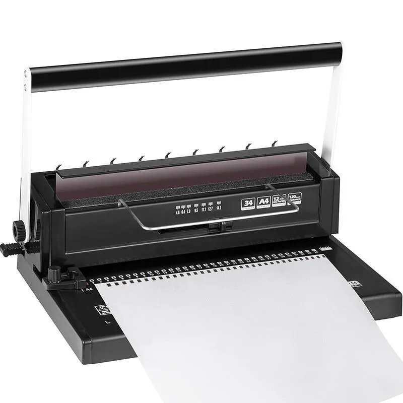 Брошюратор А4, переплетная машина для документов, 34 отверстия, черный цвет