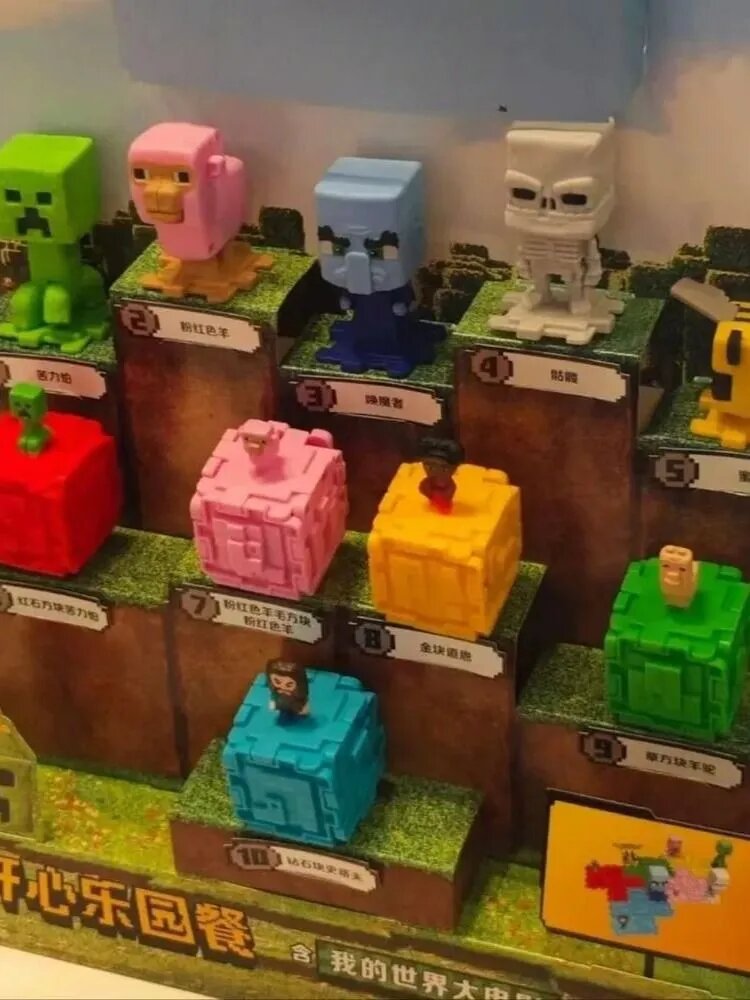 Аксессуар для фигурок Minecraft × McDonald's Светло-розовый ABS пластик для мальчиков — фото 1