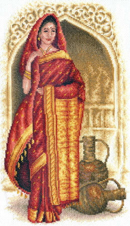 Набор для вышивания PANNA "Panna ПП-0403 "Индийская красавица" ПП-0403, размер 21х35.5 см