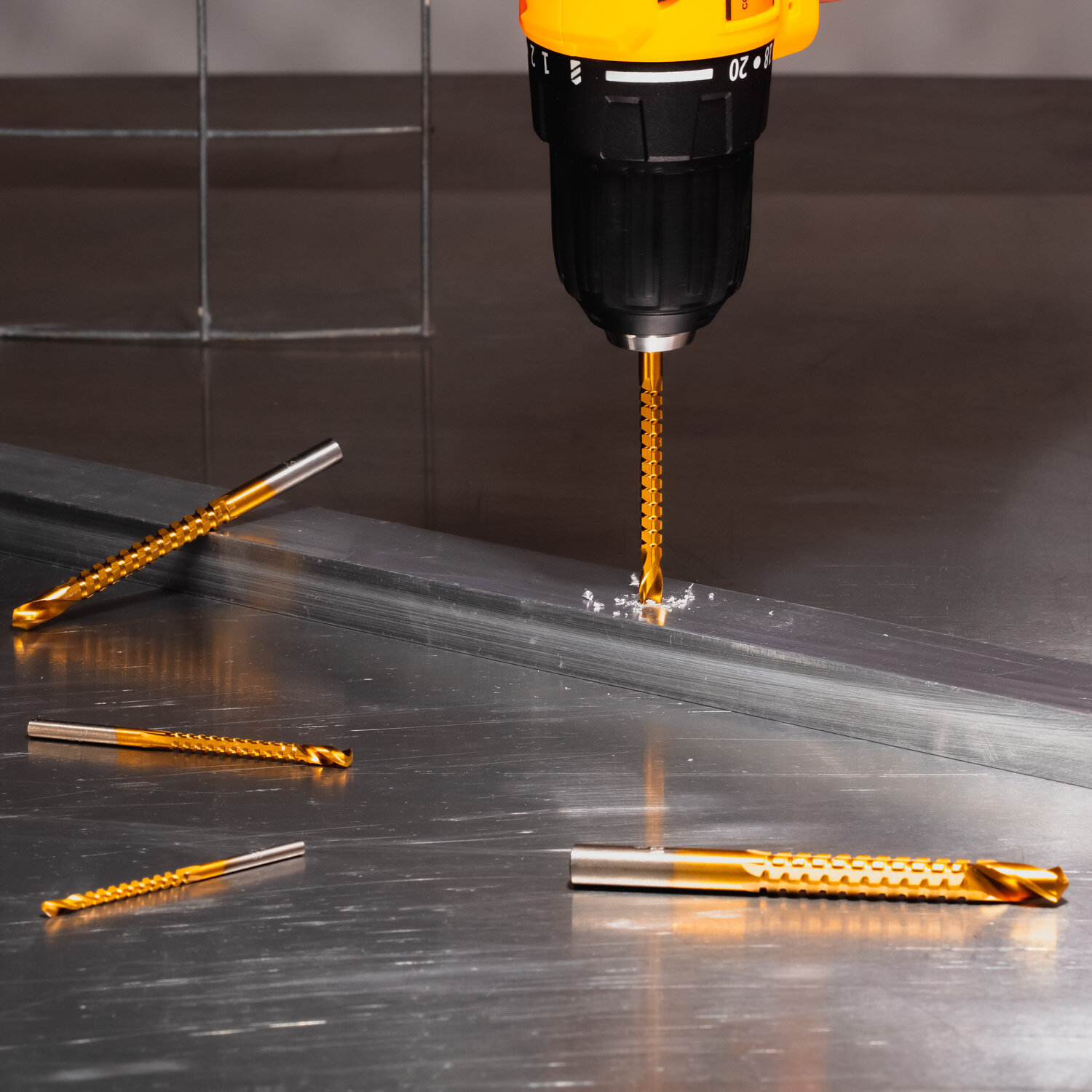 Набор cверл-фрез по металлу 3-4-5-6-8мм, HSS, титан, цилиндрический хвостовик, 5 шт. KRANZ