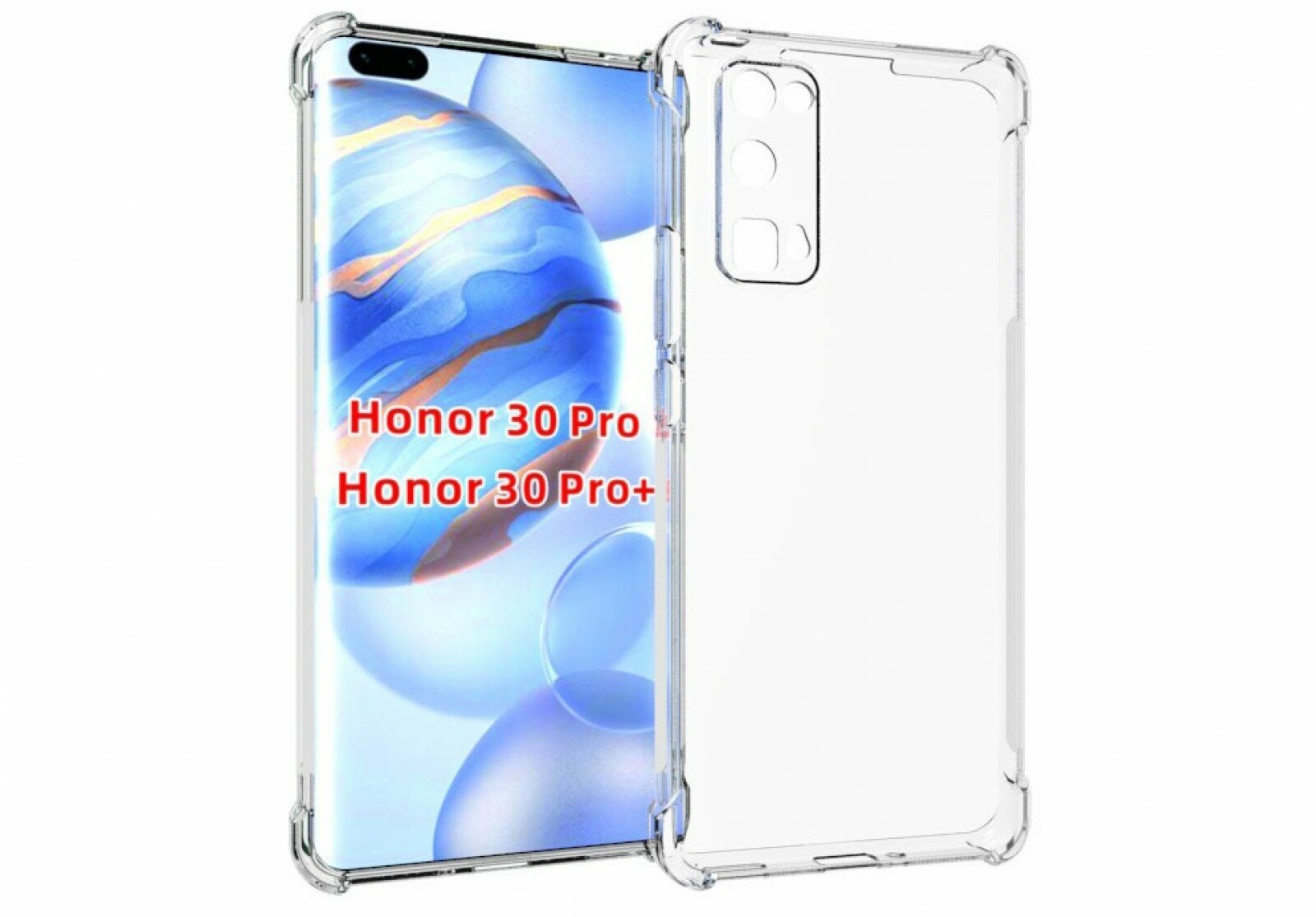 Чехол панель-накладка MyPads для Huawei Honor 30 Pro+ и Honor 30 Pro прозрачный силиконовый