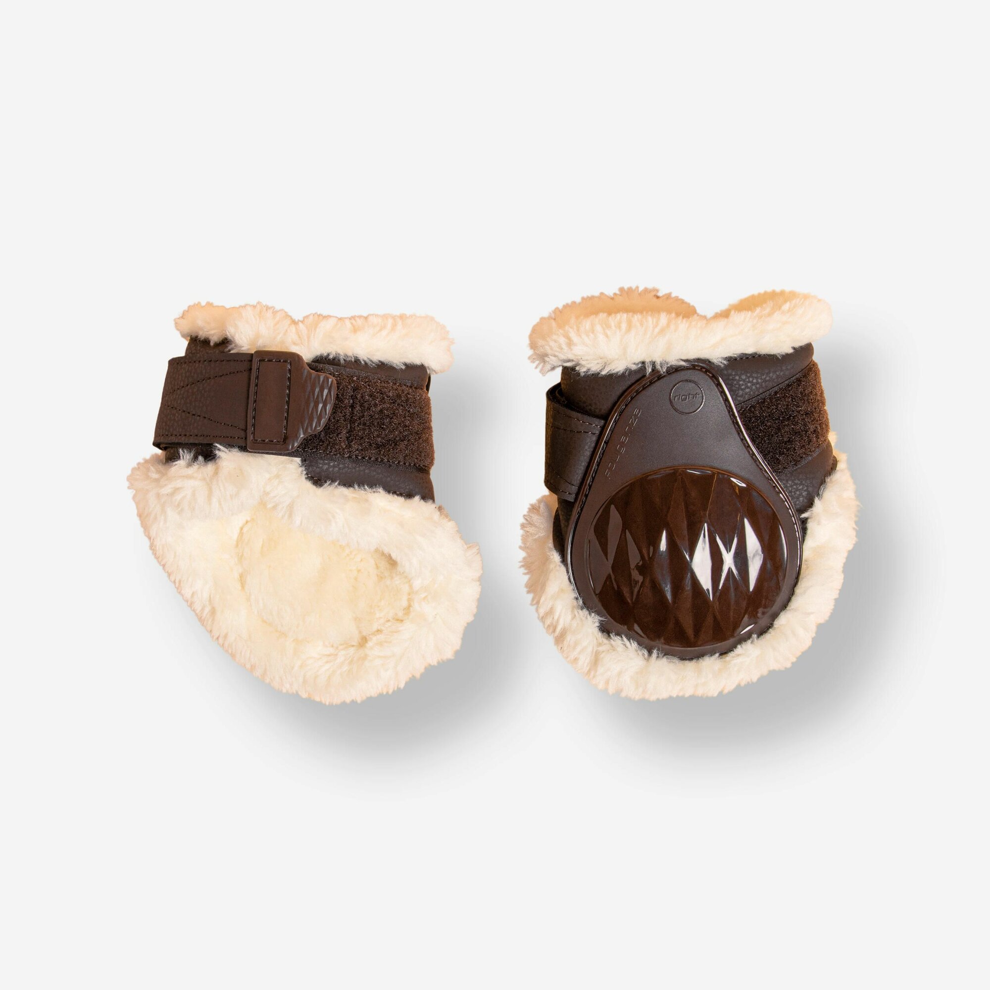 Задние протекторы 580 с мехом, Decathlon, Цвет: Черное Дерево / Землистый, Размер: CS