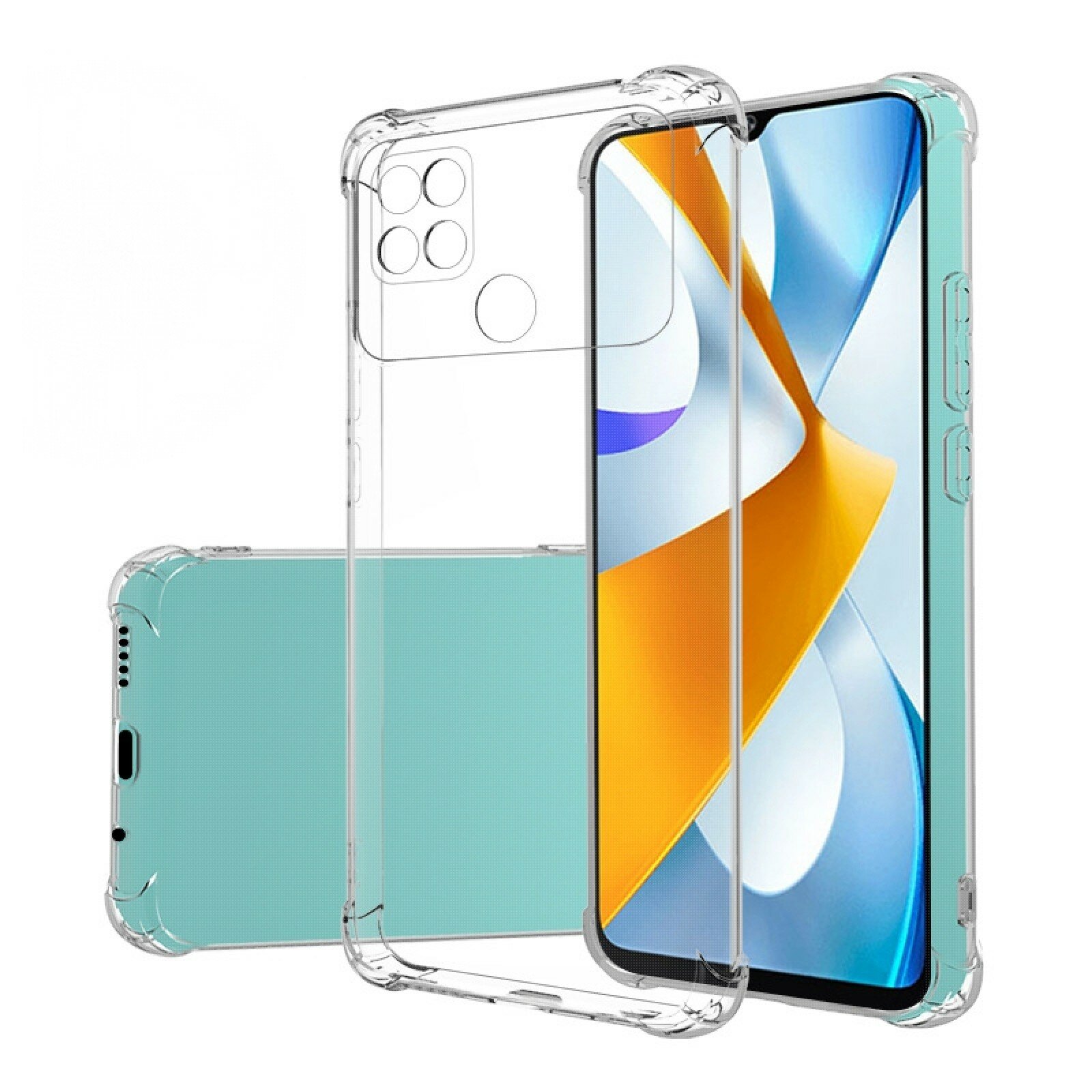 Прозрачный противоударный чехол-бампер MyPads Tocco для Poco C40