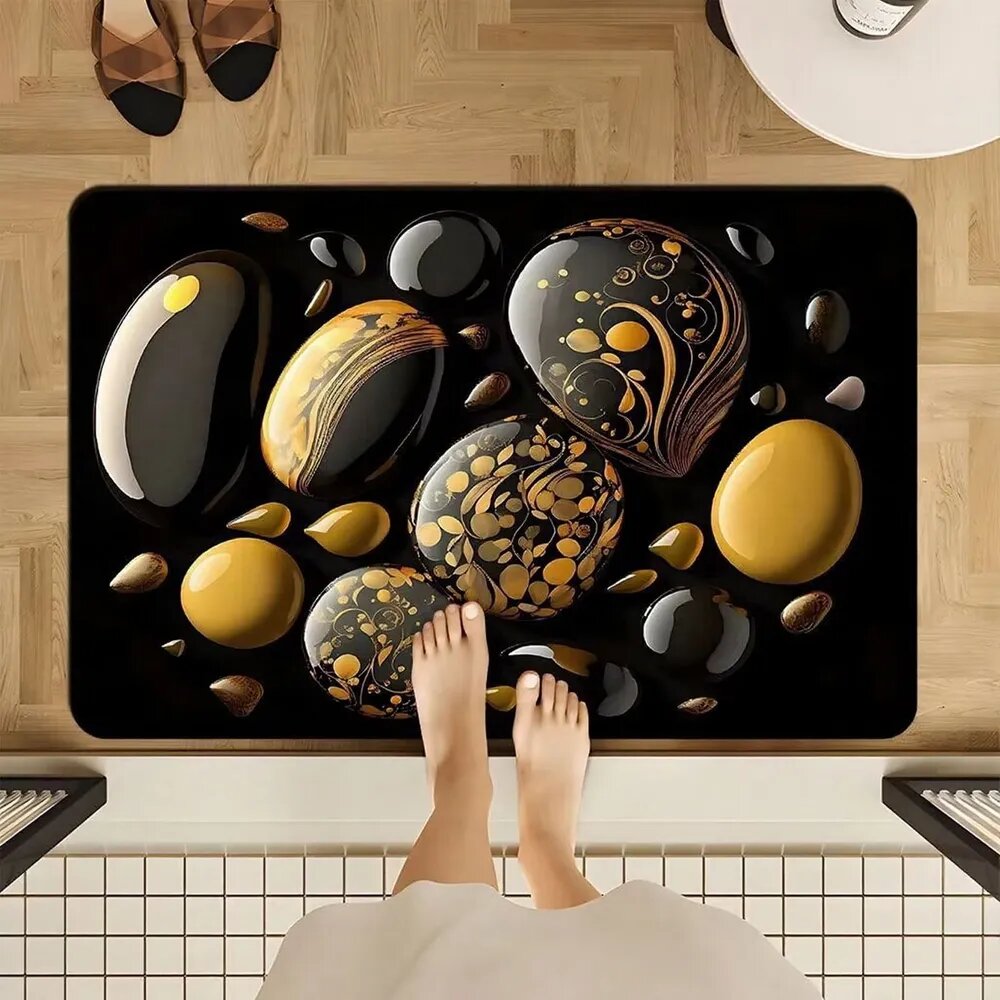 Коврик для ванной 60x80 см Ар-деко, влагостойкий, с 3D-эффектом, Джей
