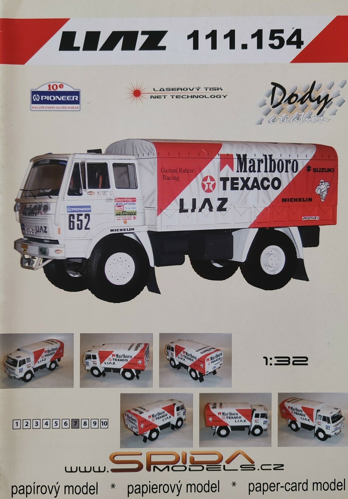 Сборная бумажная модель Спорткар LIAZ 111.154 Dody - Spida Models (журнал)